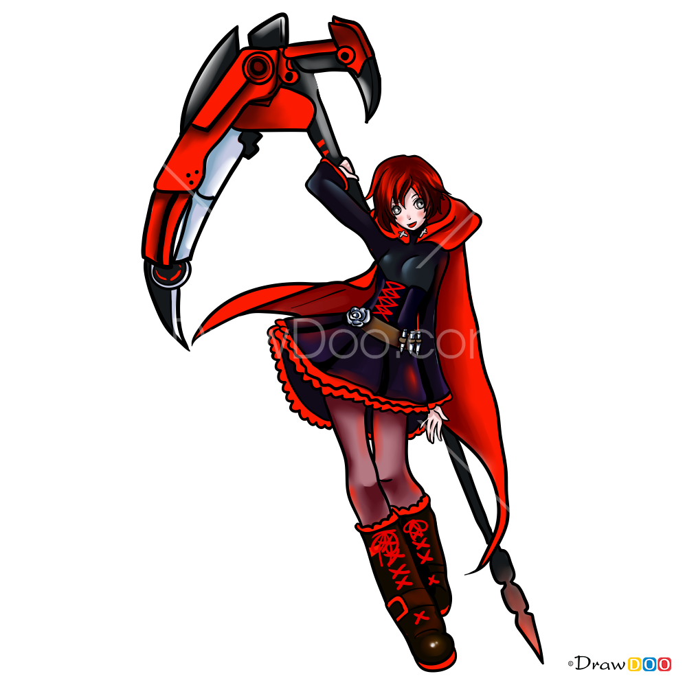 How to Draw Ruby Rose, RWBY